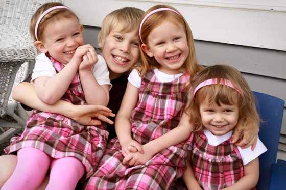 Wordless Wednesday - Our Four Kids - 5 Minutes for Mom