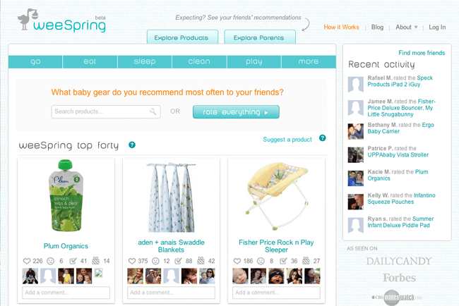 Find Baby Products Easily on weeSpring Social Shopping Site - 5 Minutes ...
