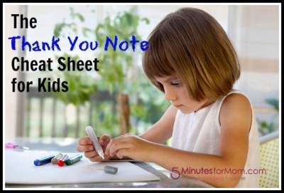 Teaching Kids To Write Thank You Notes - 5 Minutes for Mom
