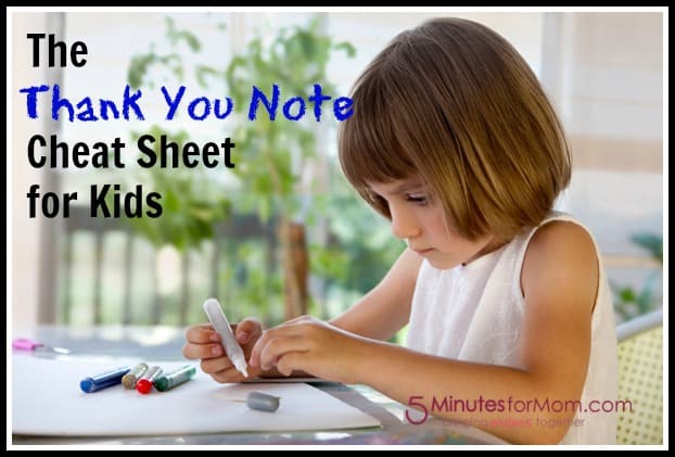 Teaching Kids To Write Thank You Notes - 5 Minutes for Mom
