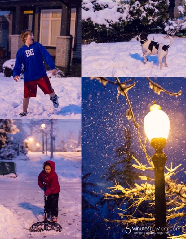 Wordless Wednesday - Evening Snow - 5 Minutes for Mom