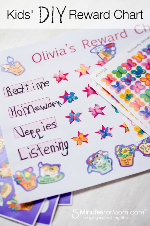 DIY Kids Rewards Chart DIY Kids Rewards Chart