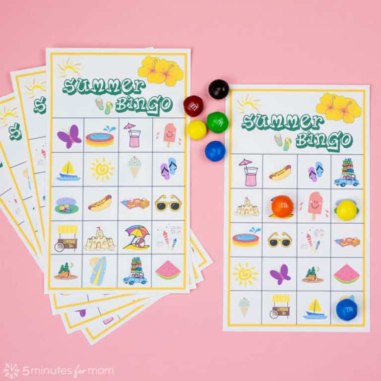 Summer Bingo Game with Free Printables