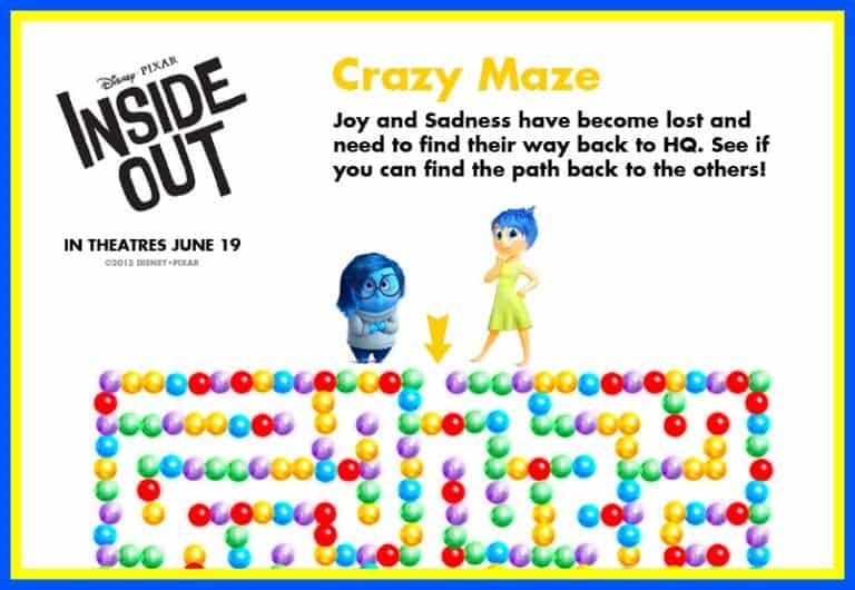 Inside Out Coloring, Activity Sheets and Recipes - #InsideOut - 5 ...