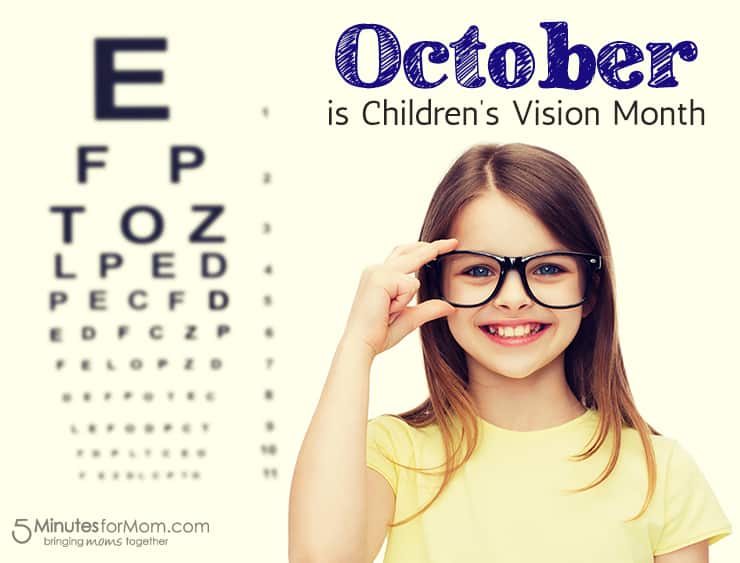 October is Children's Vision Month! - 5 Minutes for Mom