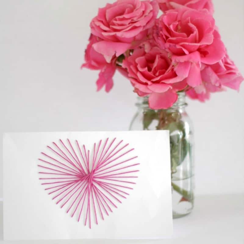String Art Mother's Day Card - 5 Minutes for Mom