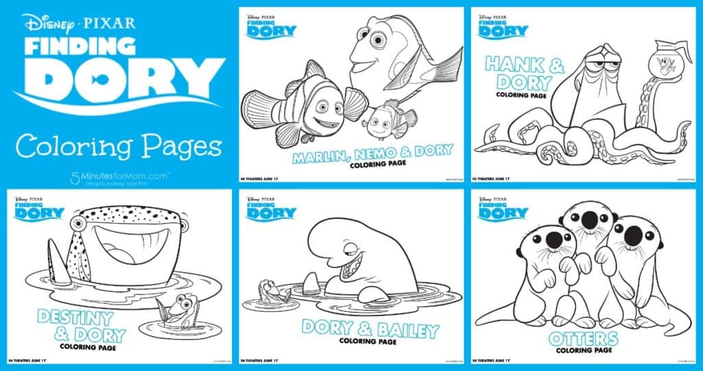 Finding Dory Free Printables - Recipes, Coloring Pages and More