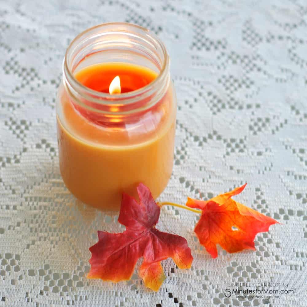 Simple DIY Fall Candle - 5 Minutes for Mom
