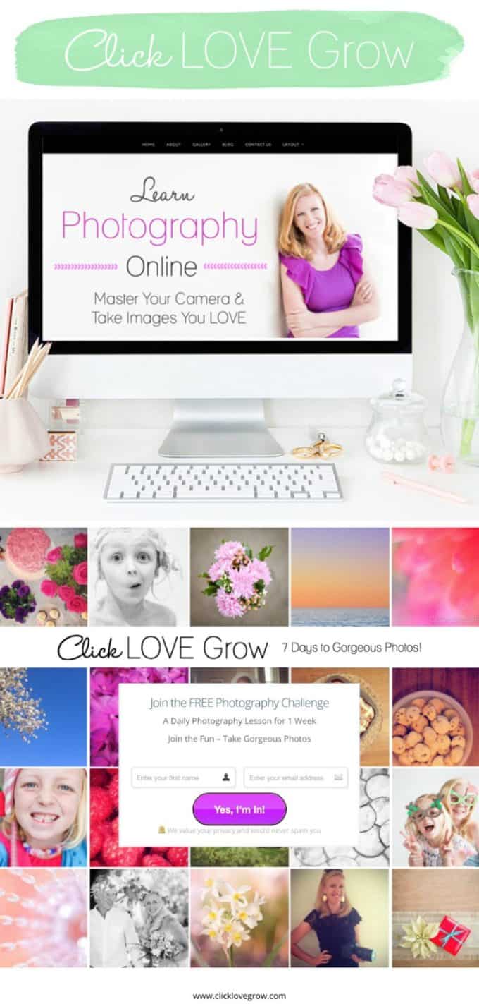 Learn How To Take Photos You LOVE with Click Love Grow