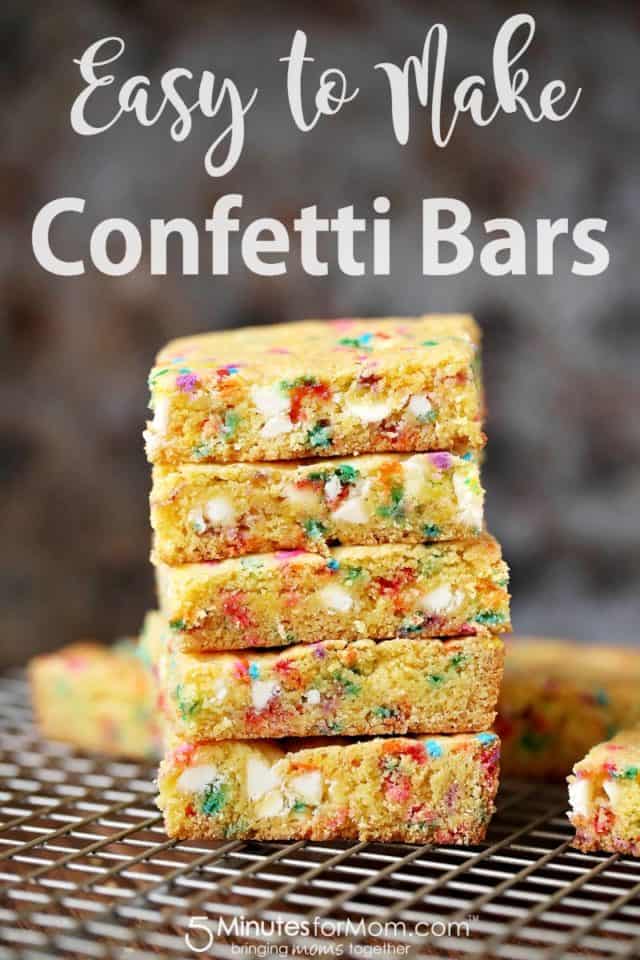 Confetti Bars - Easy to Make Cake Mix Cookie Bars