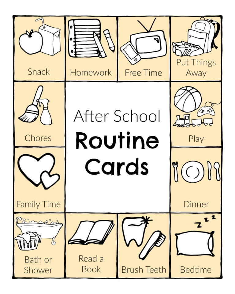 Setting Up A Fun After School Routine - Free Printable