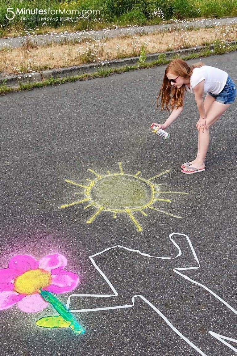 Chalk Photography - Make Spray Chalk Art With Your Kids - 5 Minutes for Mom