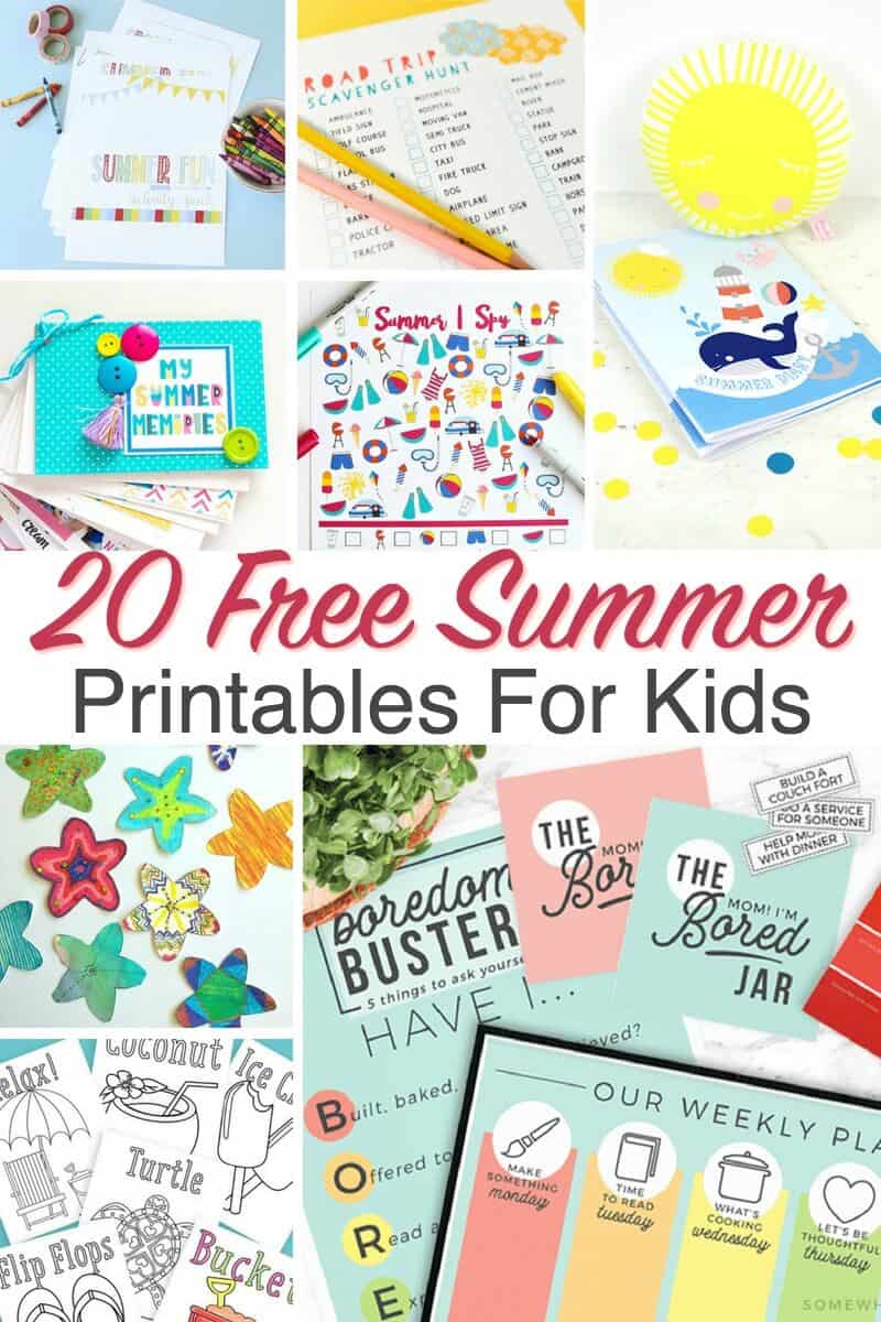 20 Free Summer Printables For Kids - 5 Minutes for Mom