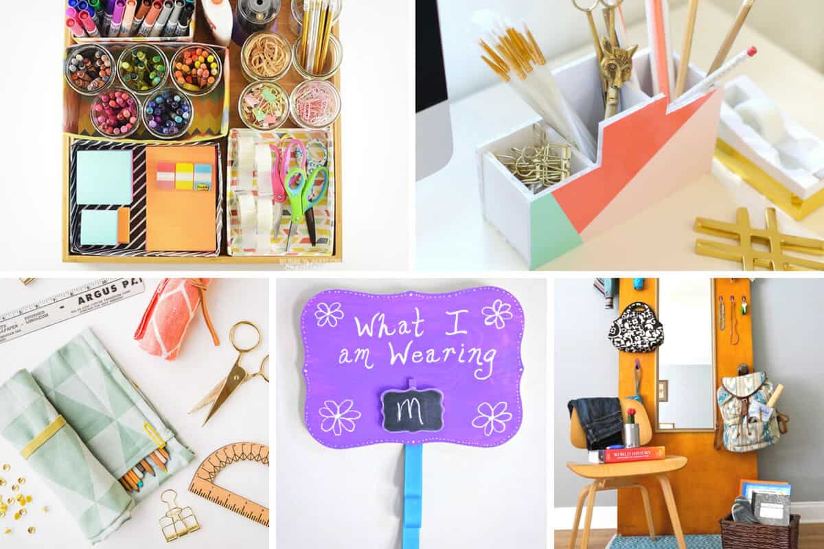 20 Back to School DIYs for an Organized School Year - 5 Minutes for Mom
