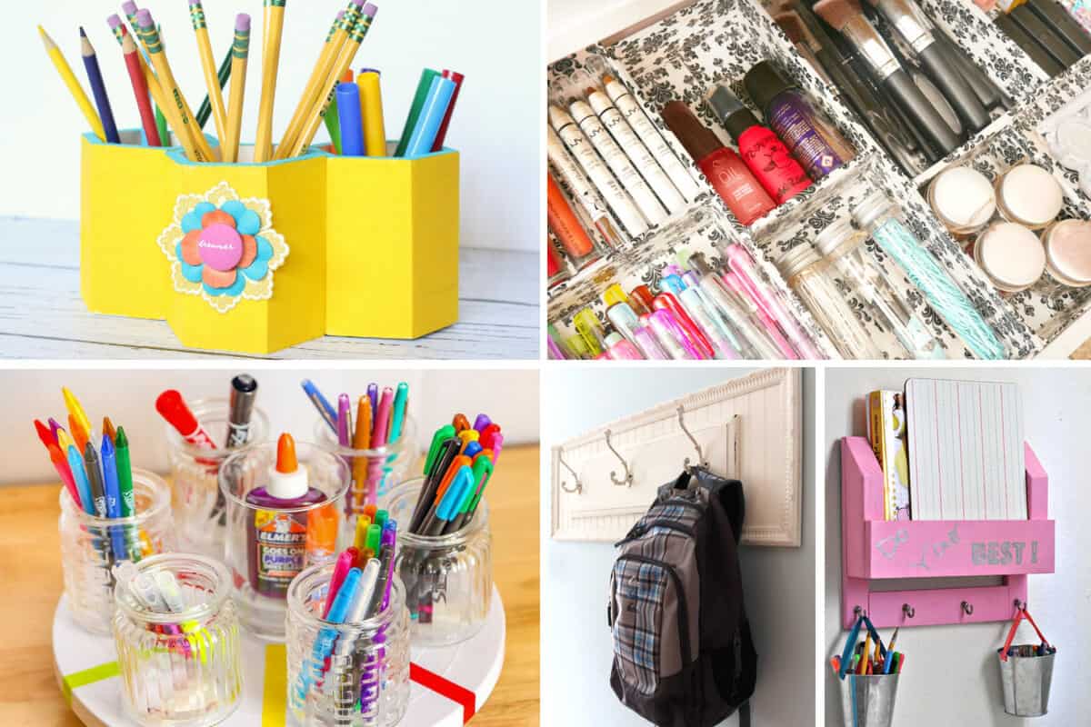 20 Back to School DIYs for an Organized School Year - 5 Minutes for Mom