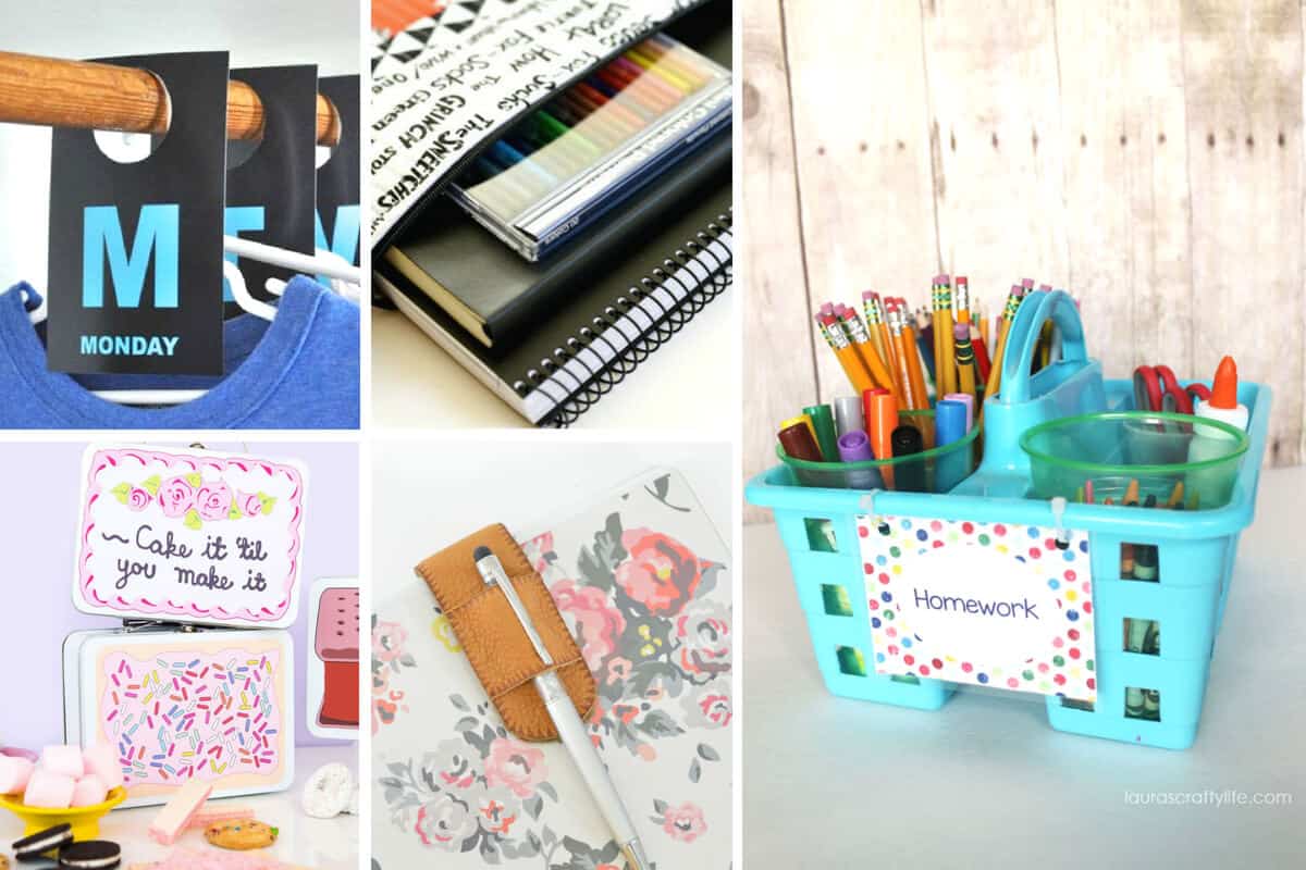 20 Back to School DIYs for an Organized School Year - 5 Minutes for Mom