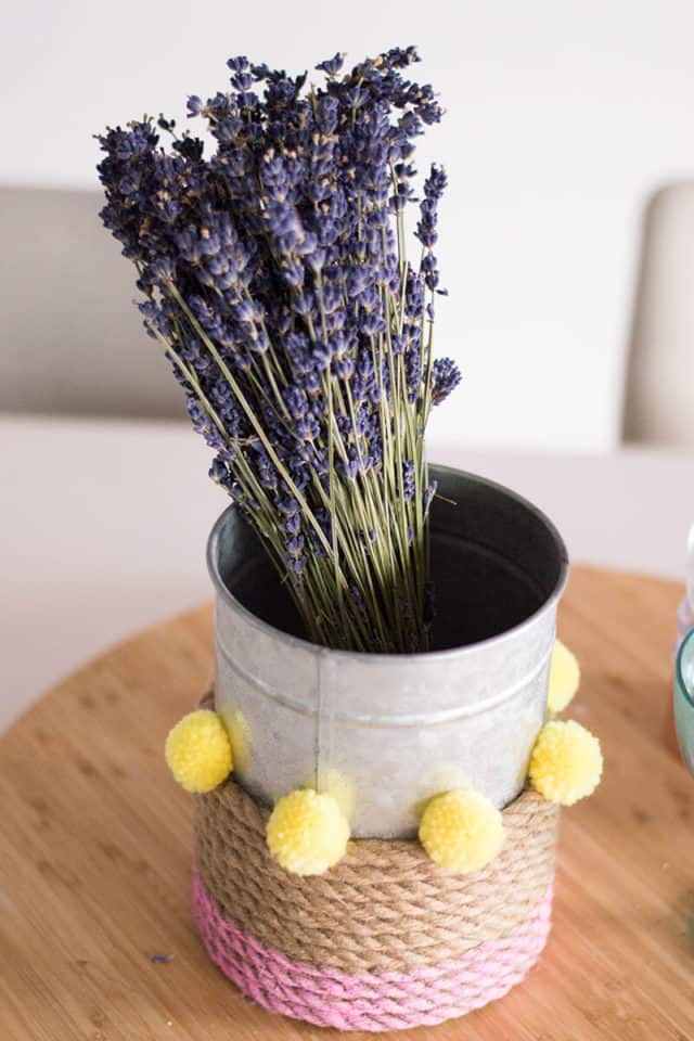 Rope Vase DIY - Add a Pop of Color to Your Decor - 5 Minutes for Mom