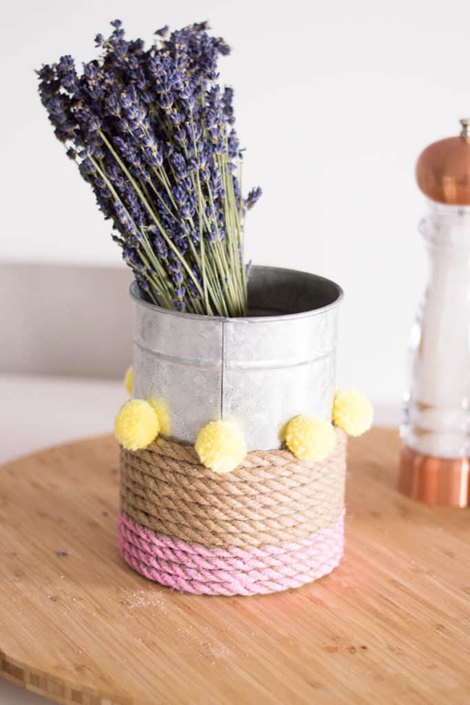 Rope Vase DIY - Add a Pop of Color to Your Decor - 5 Minutes for Mom