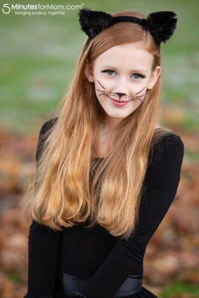 Easy Cat Costume - How To Make A Gorgeous Black Cat Costume - 5 Minutes ...