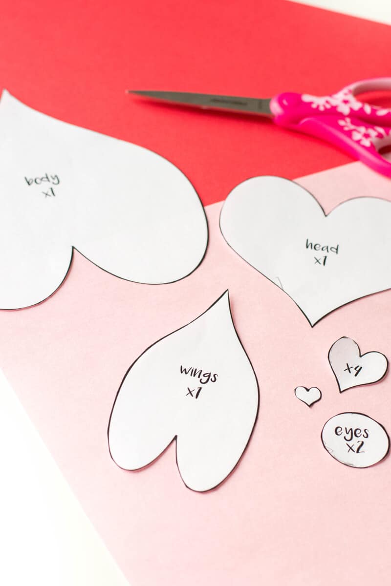Owl Heart Shape Paper Craft - DIY Valentine's Day Cards