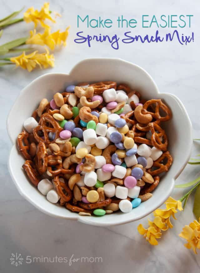 How to Make the Easiest Spring Snack Mix - 5 Minutes for Mom