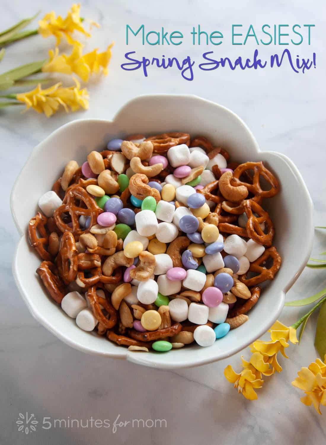 How to Make the Easiest Spring Snack Mix - 5 Minutes for Mom