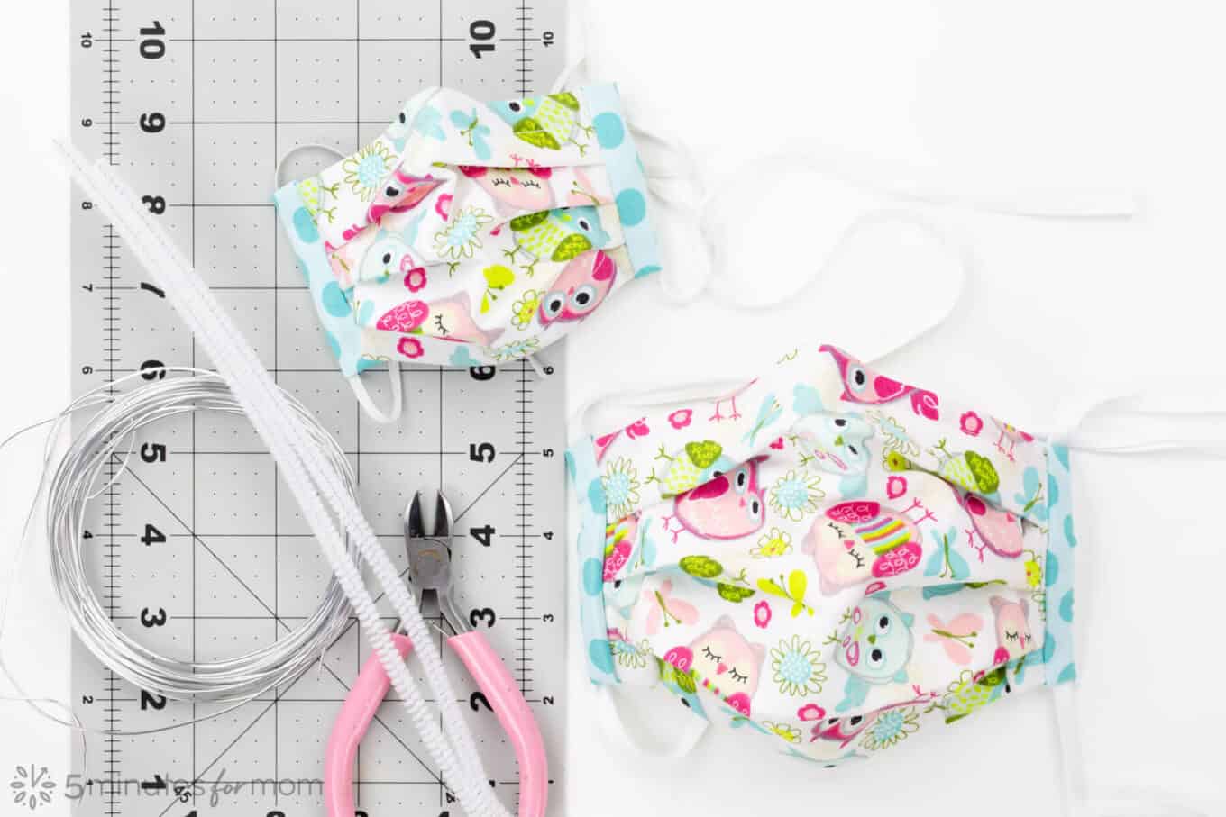 How to Make Ties for Face Masks using Knit Fabric - Easiest Face Mask ...