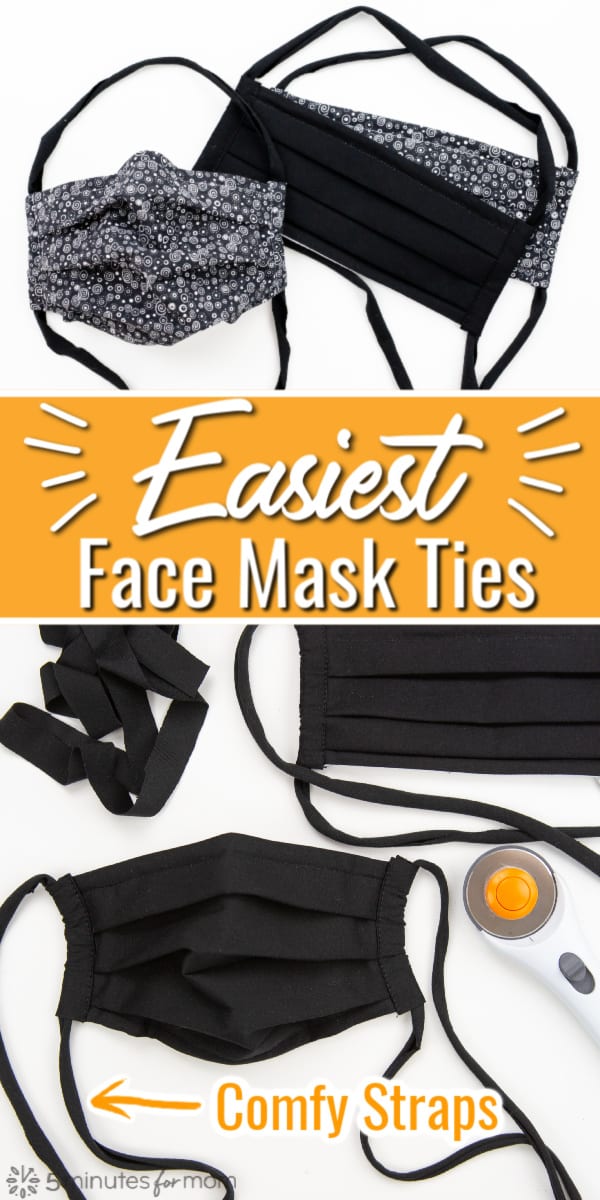 How to Make Ties for Face Masks using Knit Fabric - Easiest Face Mask ...