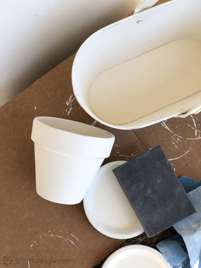 Flower Pot Painting Ideas - How To Paint and Distress Terra Cotta ...