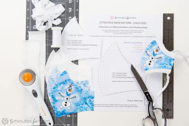 Best Fitted Face Mask Pattern PDF in 9 Sizes - 4 Adult and 5 Kids Sizes ...