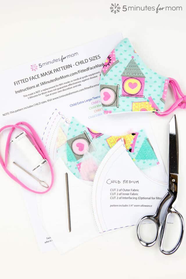 Face Mask Sewing Tutorial for a Fitted Mask Without Knit Binding - 5 ...