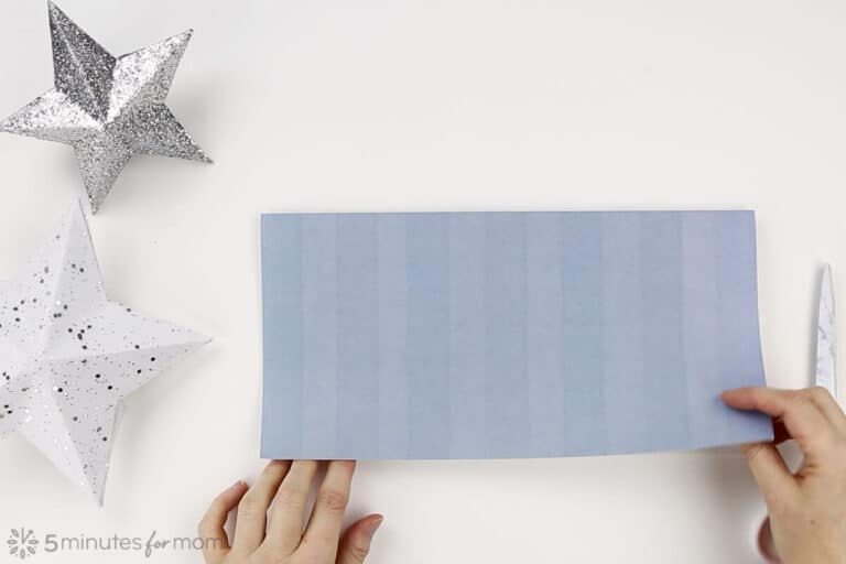 3D Paper Star Christmas Tree Topper - 5 Minutes for Mom