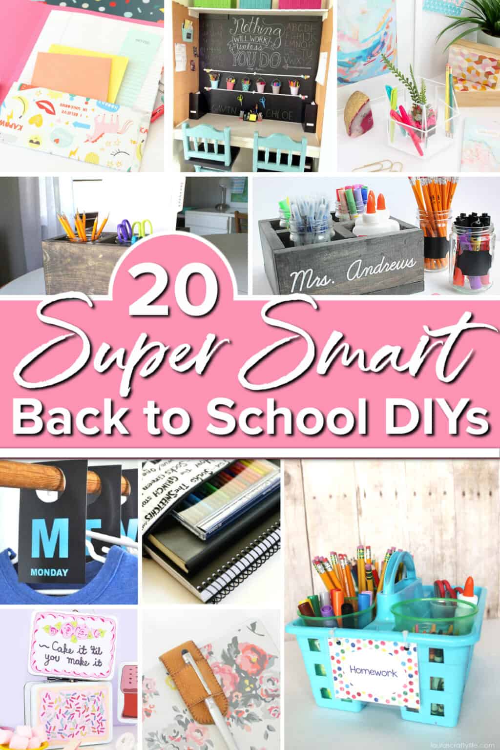 20 Back to School DIYs for an Organized School Year - 5 Minutes for Mom