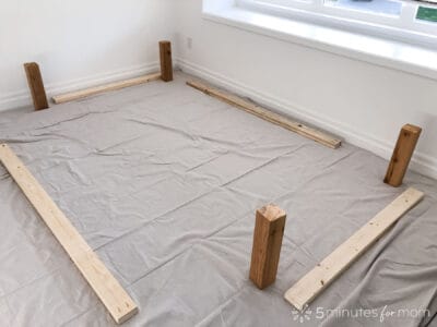 DIY Wood Bed Frame - How to Build a Bed Frame - 5 Minutes for Mom